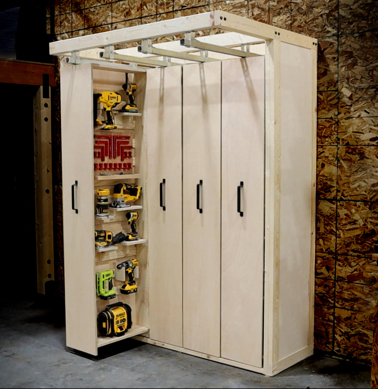 Vertical Sliding Storage Shelves – Bear Mountain Builds